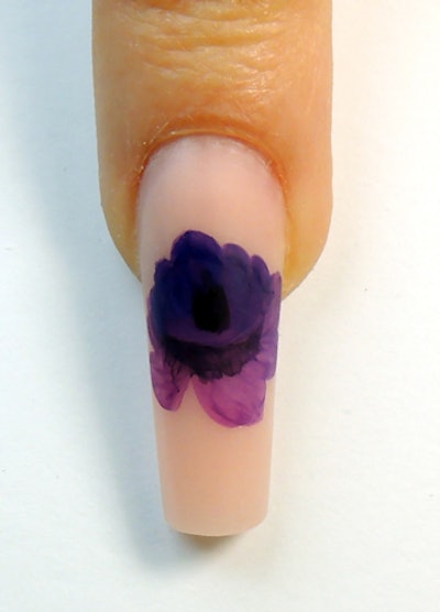 how to draw rose nail art