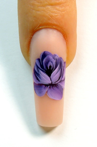 how to draw roses on your nails