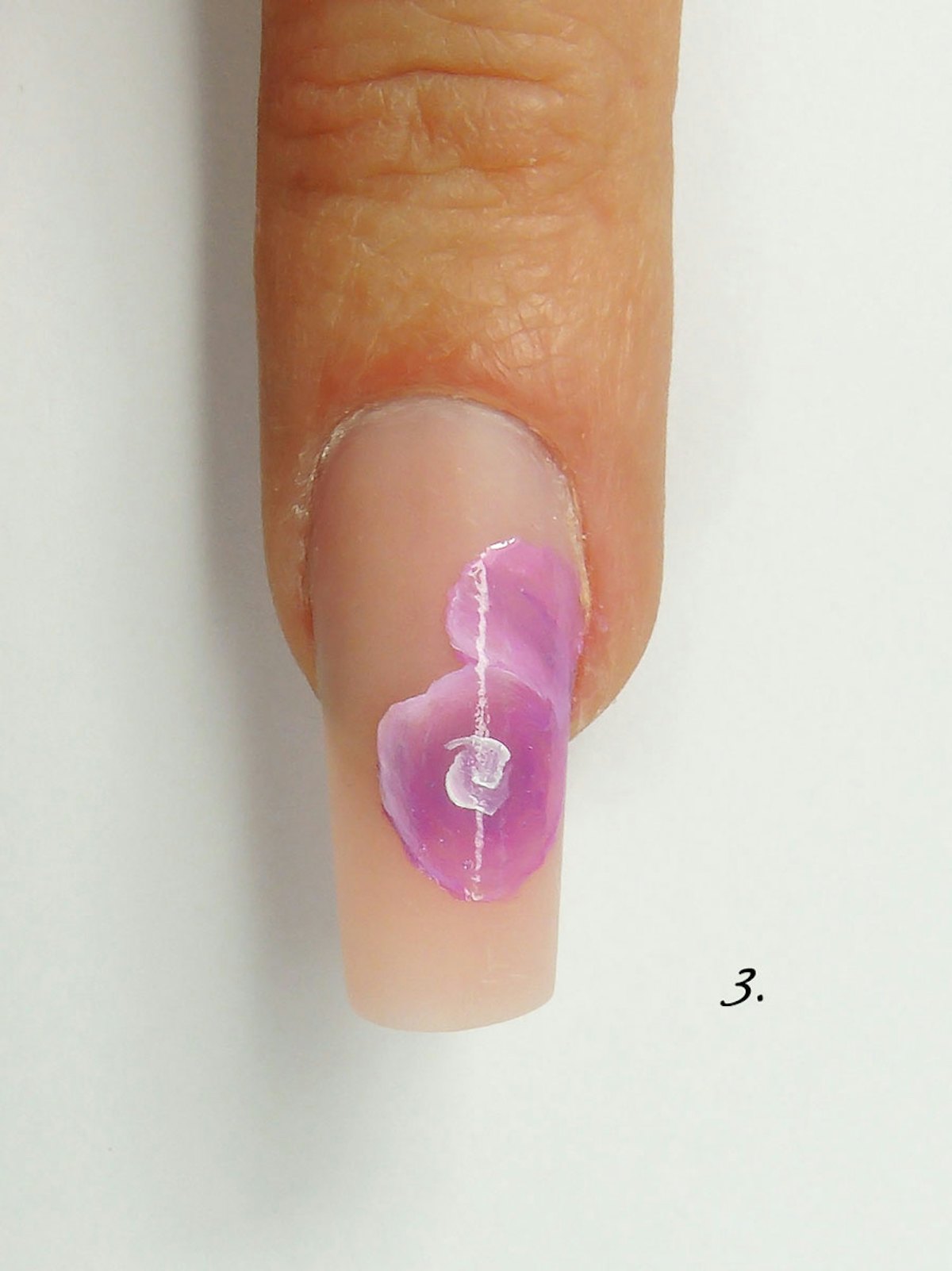 how to draw a rose with nail polish