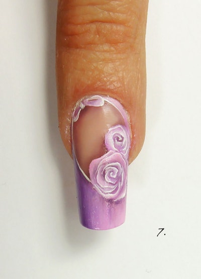 how to draw roses on your nails